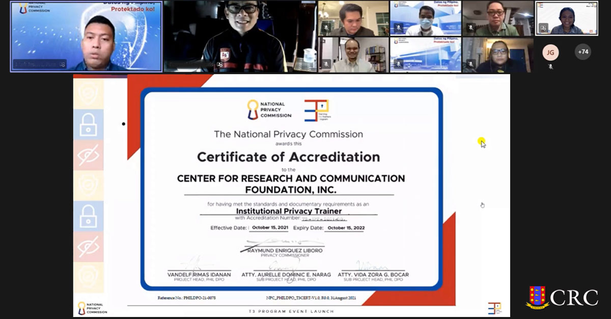 CRCFI earns National Privacy Commission's Accreditation for Data ...